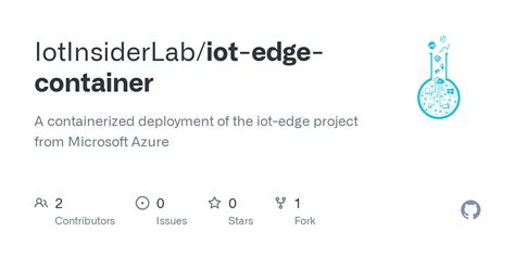 GitHub IotInsiderLab Iot Edge Container A Containerized Deployment Of The Iot Edge Project