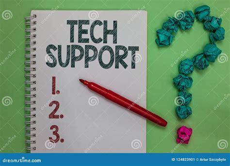 Handwriting Text Tech Support Concept Meaning Assisting Individuals