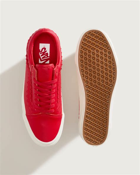 Premium Old Skool Shoes In Red Vans Uk