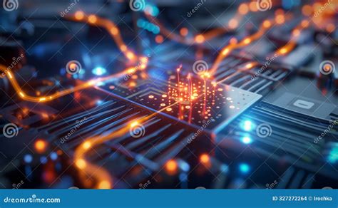 Intricate Visualization Of Photon Pathways In Quantum Network Royalty