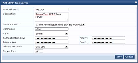 Adding An Snmp Trap Server
