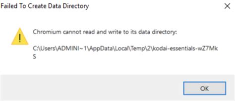 What Does The Failed To Create Data Directory Warning Mean Kodai Labs