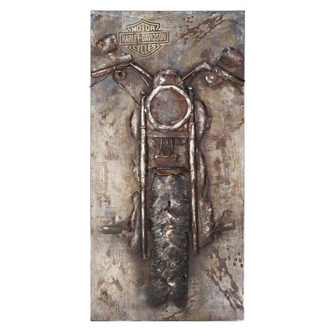 Harley Davidson Bar And Shield Motorcycle Metal Wall Art Hdl 15509