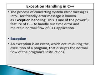 Exception Handling In C PPT
