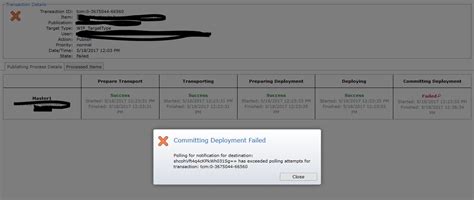 web8 sdlweb8 5 preparing deployment failed due to polling for