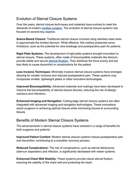 Ppt Advancements In Sternal Closure Systems A Lifeline For Cardiac Surgery Patients