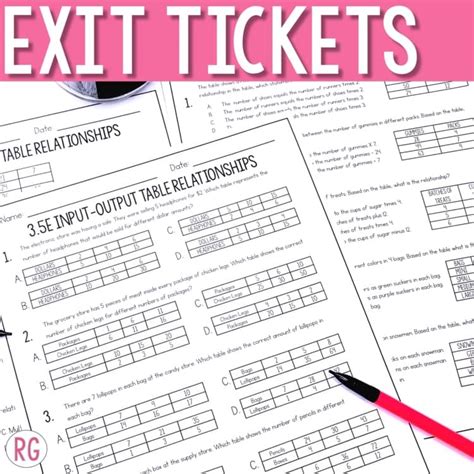 Input Output Tables Function Tables Bundle Tpt