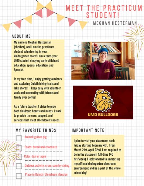 Meet The Practicum Student Template