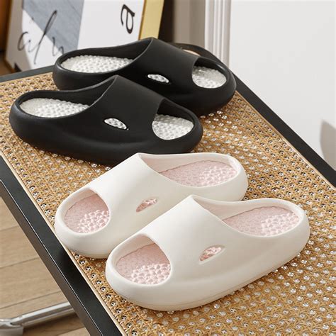 Badu Bg Нови дамски мъжки сандали с дебела платформа облачни чехли мъжки плажни сандали с мека