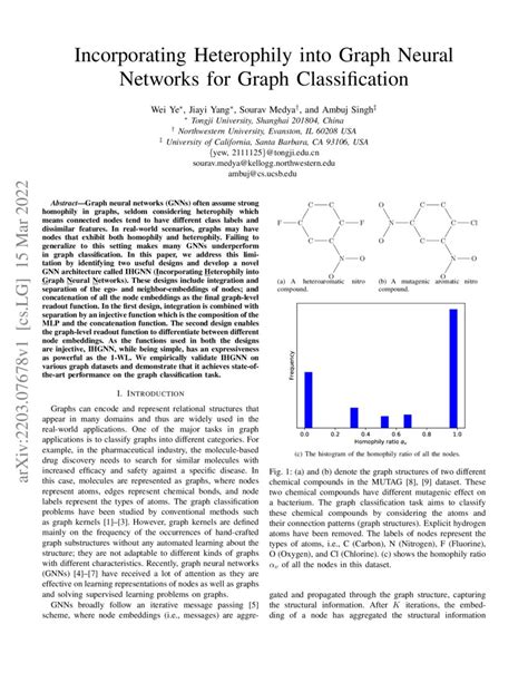 Incorporating Heterophily Into Graph Neural Networks For Graph Classification Deepai