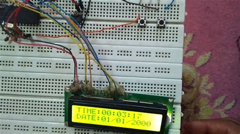 Real Time Clock Rtc Using Pic16f877a And Ds1307 Ccs Pic C Youtube