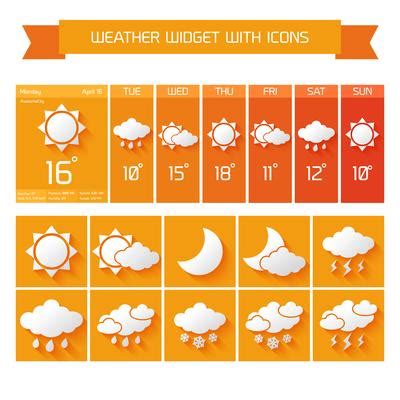 Weather Widget Vector Art Icons And Graphics For Free Download