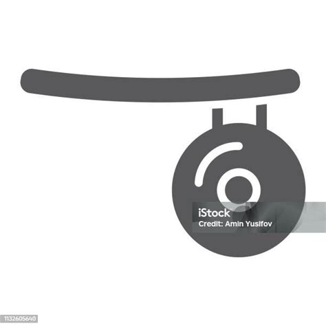 의료 거울 그림 문자 아이콘 의사 및 장비 머리 거울 기호 벡터 그래픽 흰색 바탕에 단색 패턴입니다 10에 대한 스톡 벡터 아트 및 기타 이미지 Istock