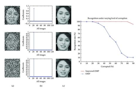 Recognition Under Random Corruption Left A Test Images Y From Orl