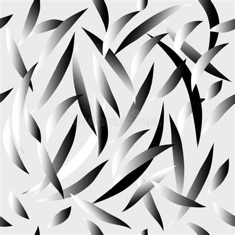 Seamless Pattern Of Abstract Monochrome Elements With Gradient Fill For Textiles Stock Vector