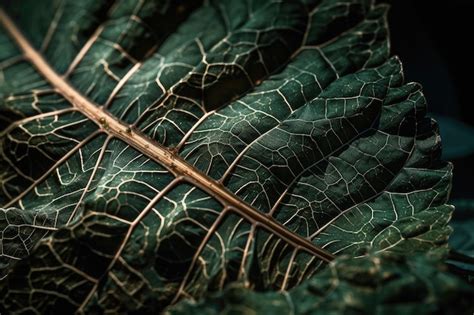 Premium AI Image | Plant leaf explosion in closeup with intricate ...