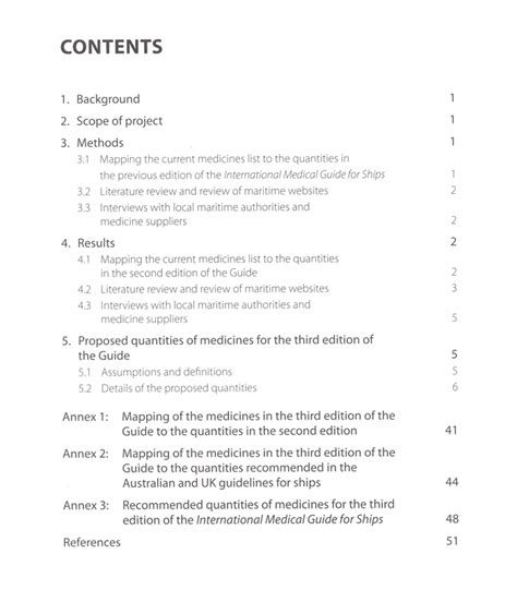 Quantification Addendum International Medical Guide For Ships 2010