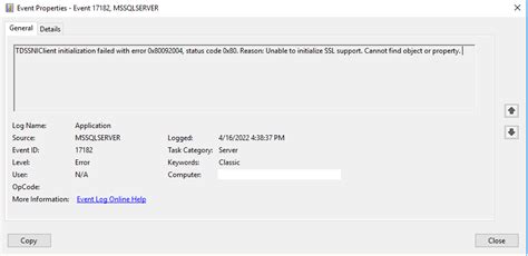 Fail To Start Mssqlserver 2016 Service After Windows Server 2016 Patch