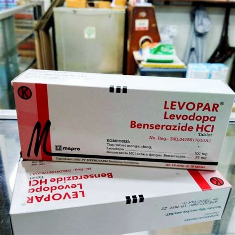 Jual Levopar Levodopa 100 Mg Benserazide 25 Mg Strip 10 Tablet Original Obat Parkinson