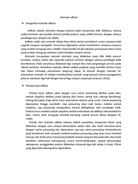 Metode Refluks Pdf