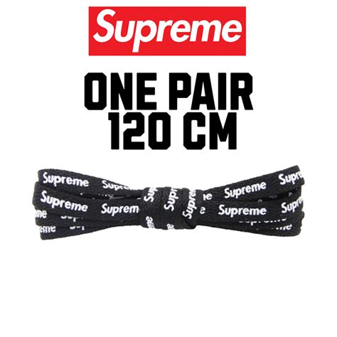 Supreme Shoe Laces White Black Red Wheat Af1 120 Cm And 160 Cm Ebay