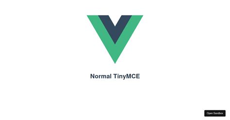 Tinymce And Vue Test Codesandbox