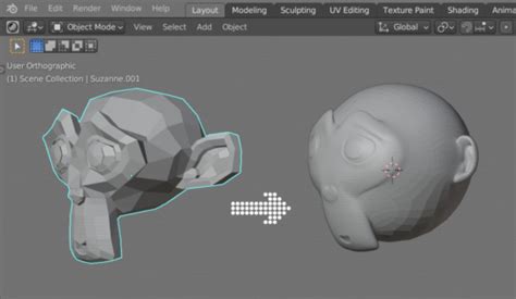 Simple Cast To Sphere modifier in Blender using Geometry Nodes