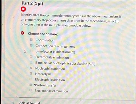 Solved Identify All Of The Common Elementary Steps In The