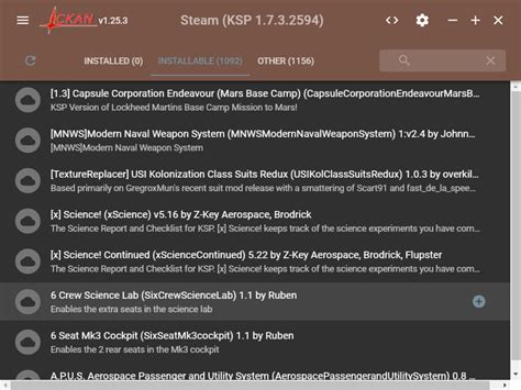 Discussion GUI Redesign Mock Up Issue KSP CKAN CKAN GitHub