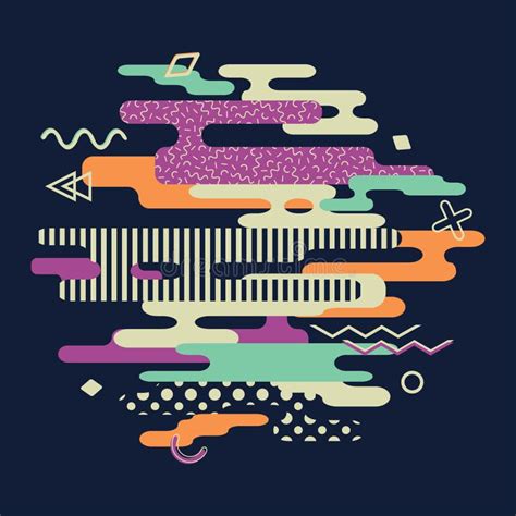 Vector Modern Dynamic Composition Made Of Various Rounded Shapes Stock Vector Illustration Of