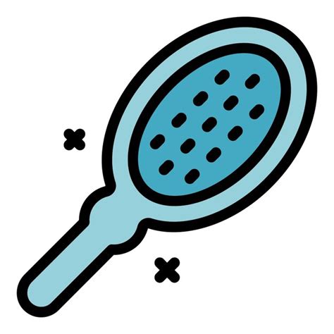 헤어스타일 헤어브러시 아이콘 흰색 배경 색상 플랫에 격리된 웹 디자인을 위한 개요 헤어스타일 헤어브러시 벡터 아이콘 프리미엄 벡터