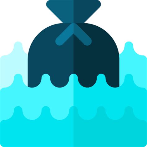 Water Pollution Basic Rounded Flat Icon
