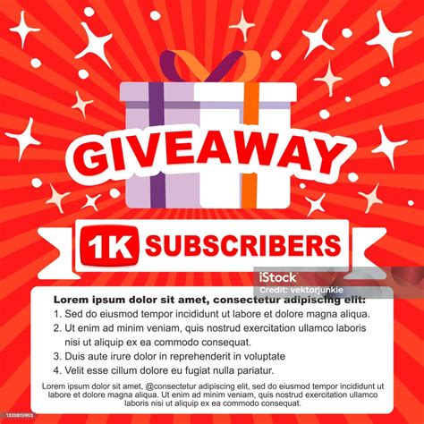 경품 1k 서브크리버 소셜 미디어 게시물 또는 웹 사이트 배너를 위한 템플릿 디자인입니다 최신 타이포그래피 텍스트 스타일 벡터