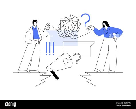 Communication Gap Abstract Concept Vector Illustration Stock Vector Image Art Alamy