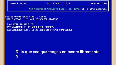 005 Video Capsula Historia De Los Chatbots Dr Sbaitso 2 Youtube