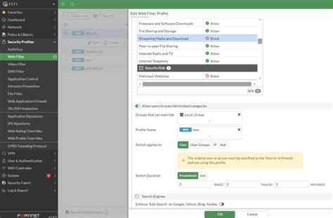 Technical Tip How To Check Allow Users To Overri Fortinet Community