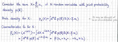 statistics characteristic function of the sum of random variables