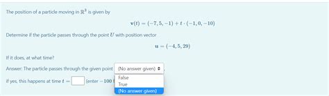 Solved The Position Of A Particle Moving In R Is Given By Chegg
