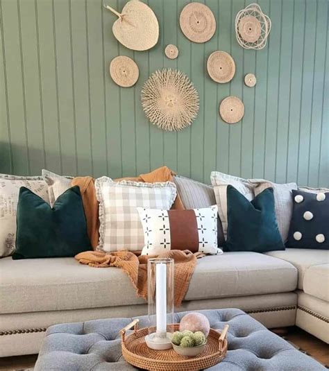 Sage Walls And Wicker Plates Wall Décor Ideas Soul And Lane