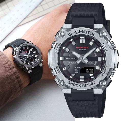 Casio 卡西歐 G Shock G Steel 纖薄 太陽能智慧藍芽雙顯錶 黑 Gst B600 1a G Shock Yahoo