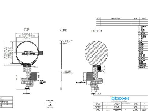 146 Inch Ips Tft Round Lcd Qspi 412x412 In Cell Touch