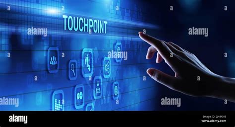 Touchpoint Business And Customer Relationship Marketing Concept On