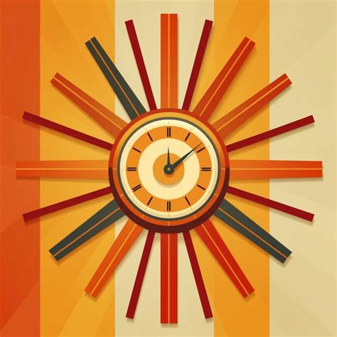 Premium Ai Image There Is A Clock With A Sunburst On The Side Of It Generative Ai