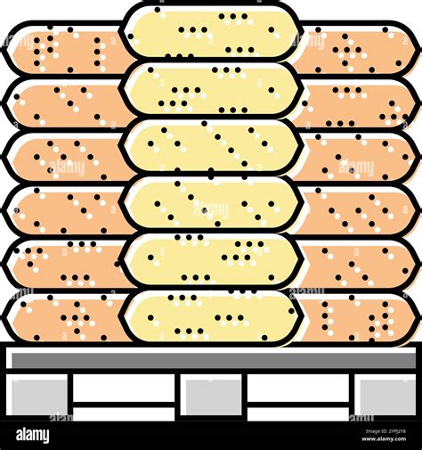 Packaging Wood Pellets Color Icon Vector Illustration Stock Vector