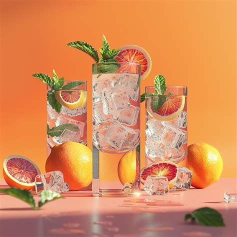 Premium Photo 3d Rendered Photos Of Refreshing Drinks For Summer Day
