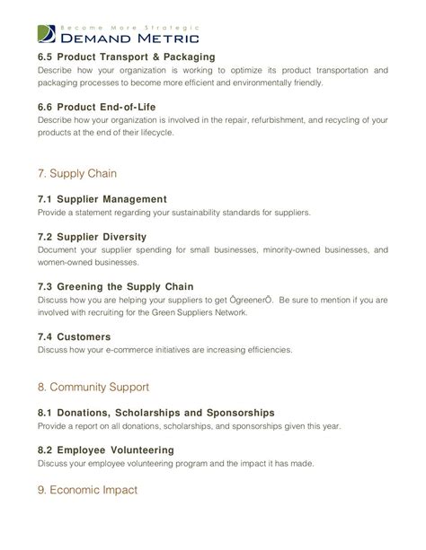 Sustainability Report Template