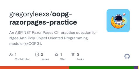 Github Gregoryleexsoopg Razorpages Practice An Aspnet Razor Pages