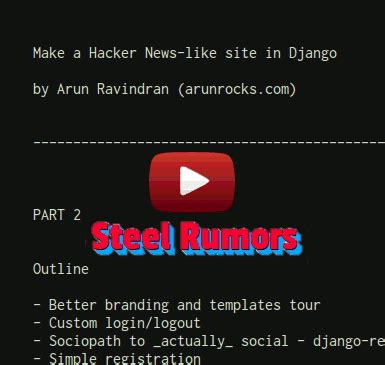 Building A Hacker News Clone In Django Part 2 User Profiles And Registrations Arunrocks