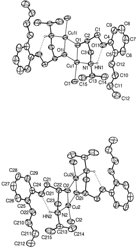 Ortep [39] View Of Cu Dimers With Atomic Numbering Scheme Download