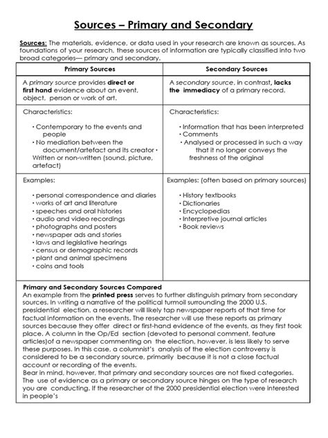primary and secondary sources pdf primary sources information